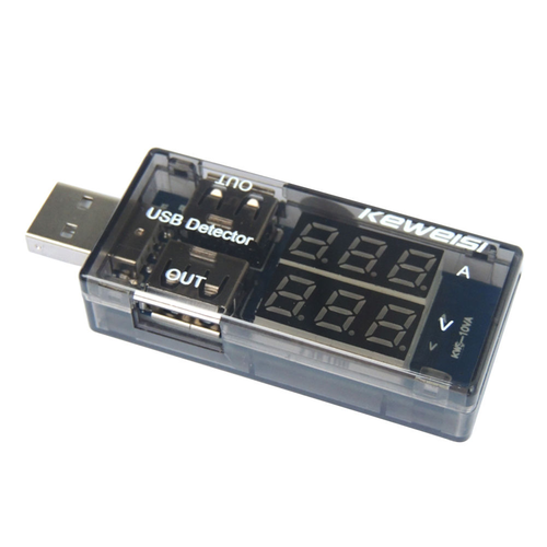 USB Current Voltage Detector - Battery Tester with Volt Meter & Ammeter