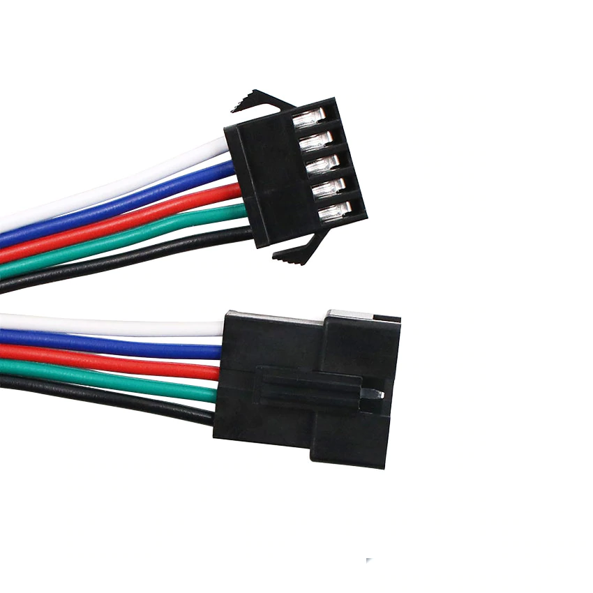 5-Pin JST SM 5P Female and Male Plug Connector with 15cm Cable for LED ...